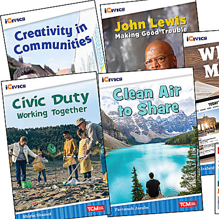 Teacher Created Materials iCivics Community Social Awareness 5 Book Set ...