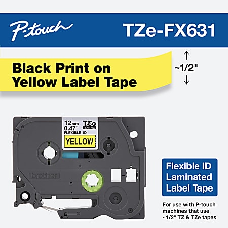 Brother Extra Strength Flexible Label Maker Tape TZ FX631 12 x 26 14 ...