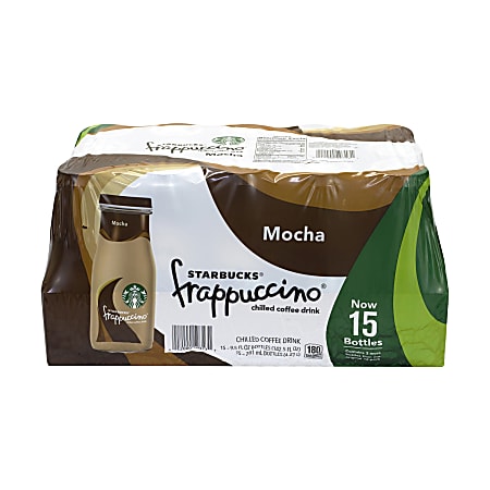 Starbucks Coffee Drinks Mocha Frappuccino 9.5 Oz Case Of 15 Bottles ...