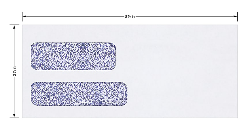 Office Depot Brand 9 Security Envelopes Double Window 3 78 x 8 78 Clean ...
