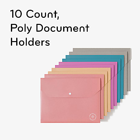 U Brands U Eco Poly Document Holders 0.59 Expansion Letter 8 12 x 11 ...