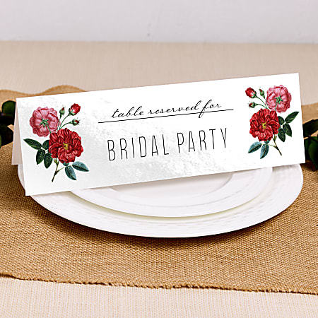 Avery Printable Tent Cards 3 12 x 11 Rectangle Glossy White Pack Of 50 ...