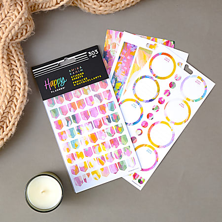 Happy Planner Bright Brushy Sticker Sheets Pack Of 10 Sheets 303 Total ...