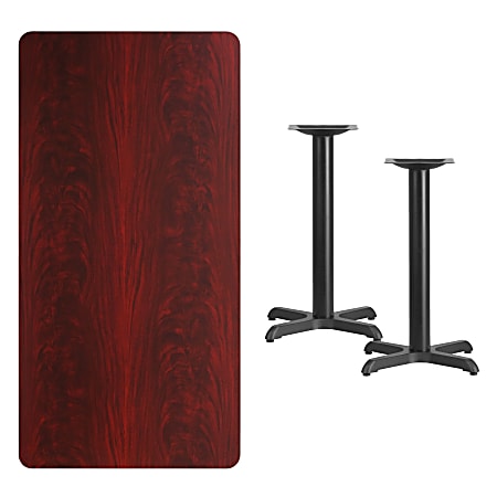 Flash Furniture Rectangular Laminate Table Top With Table Height Base ...