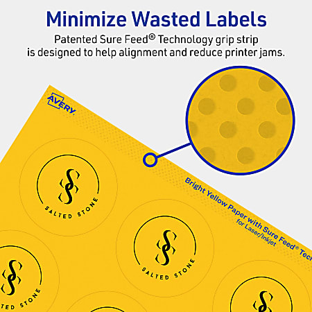 Avery Print To The Edge Labels With Sure Feed Technology And Easy Peel ...