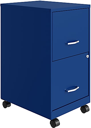 Realspace SOHO Smart 18 D Vertical 2 Drawer Mobile File Cabinet Blue ...