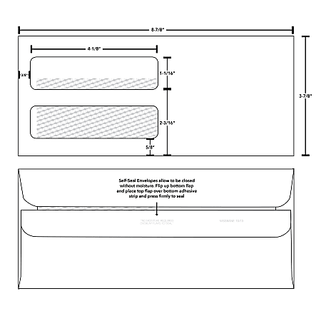 9 Double Window MedicalHealthcare Billing Statement Envelopes Left ...