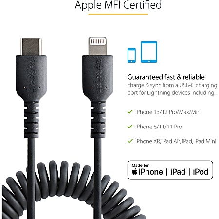 black iphone cable usb