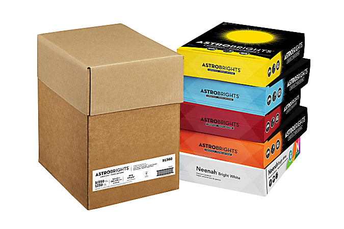 Astrobrights Cardstock Assorted Colors Letter 8 12 x 11 65 Lb 250 ...