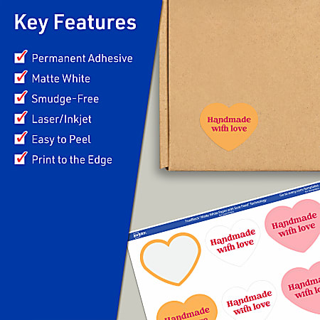 Avery Print To The Edge TrueBlock Labels With Sure Feed 94603 TWMP50 ...