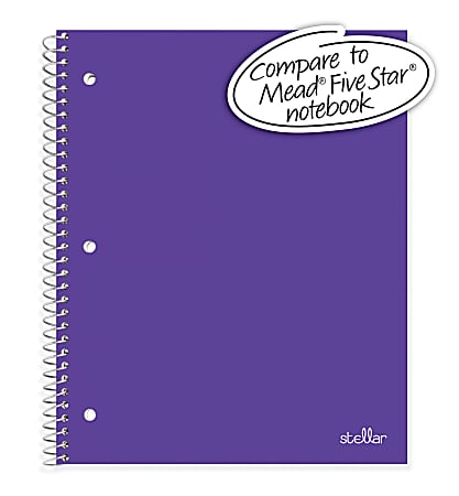 Office Depot® Brand Stellar Poly Notebook, 8" x 10-1/2", 1 Subject ...