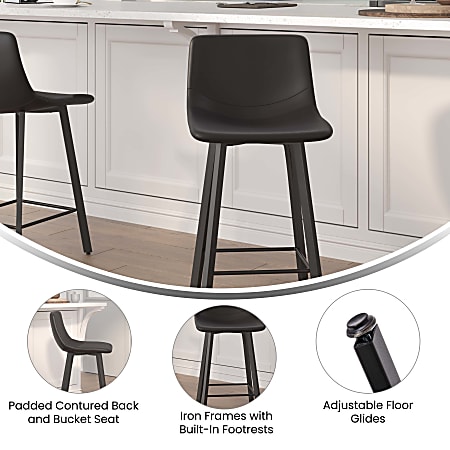 Flash Furniture Caleb Modern Armless Commercial Grade Counter Height ...