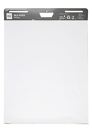 Office Depot Brand Self Stick Easel Pads 25 x 30 40 Sheets 80percent Recycled White Pack Of 2 ...