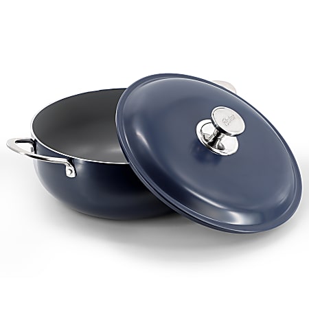 Oster Cartagena Aluminum Nonstick Caldero With Lid 7.4 Qt Blue - Office ...