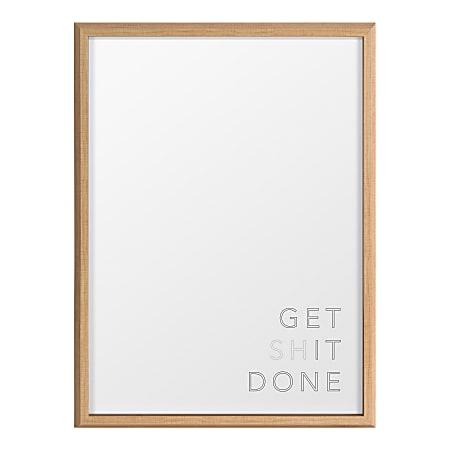 Kate and Laurel Blake Non Magnetic Framed Dry Erase Printed Glass 18 x ...