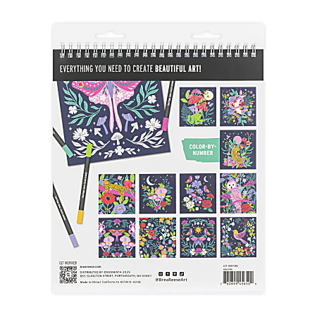 Brea Reese Color by Number Marker Pad Kit Mystical Scenes - Office Depot