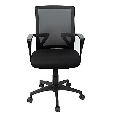 Techni Mobili RTA 2026C BK Mesh Task Chair Black Lumbar Tilt - Office Depot