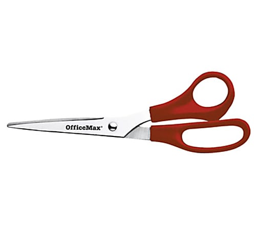 OfficeMax Economy Stainless Steel Scissors 8 Pointed Red - Office Depot