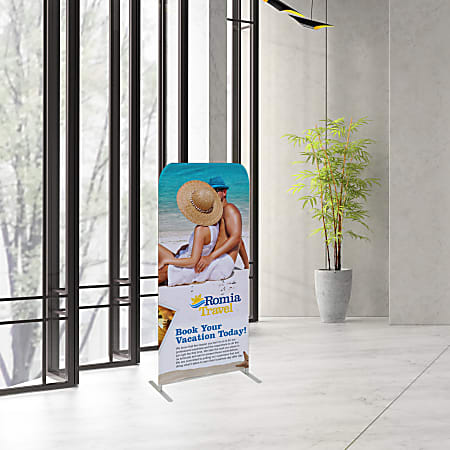 Custom Printed Step Repeat Double Sided Stretch Fabric Floor Display ...