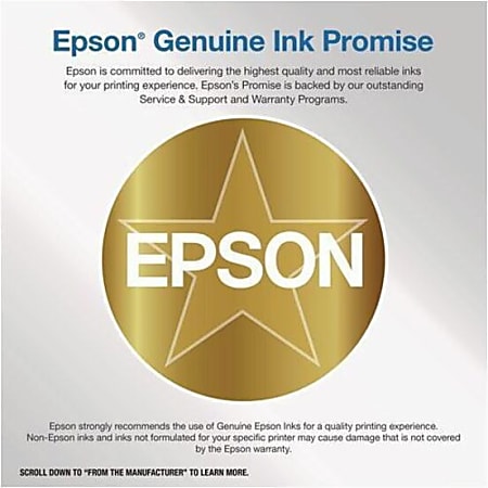 Epson Yellow Ink Cartridge Inkjet Yellow - Office Depot