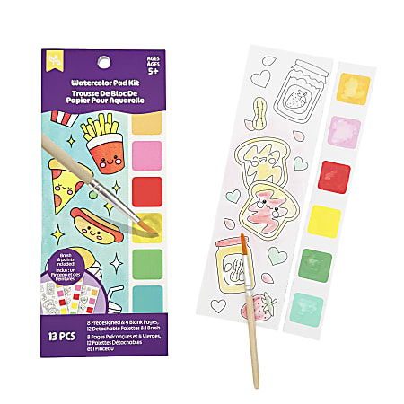 Little Yellow Bicycle Watercolor Bookmark Kit Fun Food - Office Depot