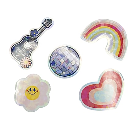 Little Yellow Bicycle Holographic Stickers Popstar Sheet Of 10 Stickers ...