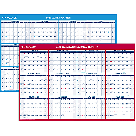 2024 2025 AT A GLANCE Reversible Academic And Regular Year Wall ...