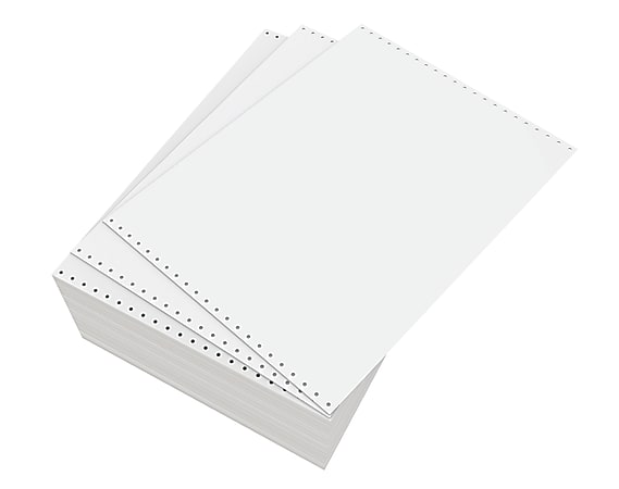 Domtar Continuous Form Paper Unperforated 14 78 x 11 20 Lb Blank White ...