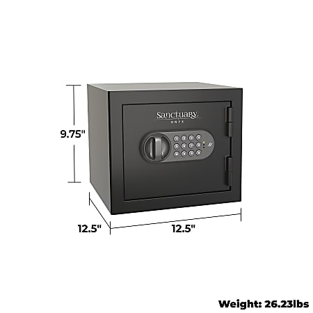 Sanctuary Onyx Fireproof Home And Office Safe With Electronic Lock 0.5 Cu. Ft. Capacity Matte ...