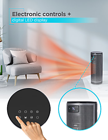 BlackDecker Ceramic Oscillating 1500W Tower Heater With Remote Control ...