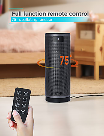 BlackDecker Ceramic Oscillating 1500W Tower Heater With Remote Control ...