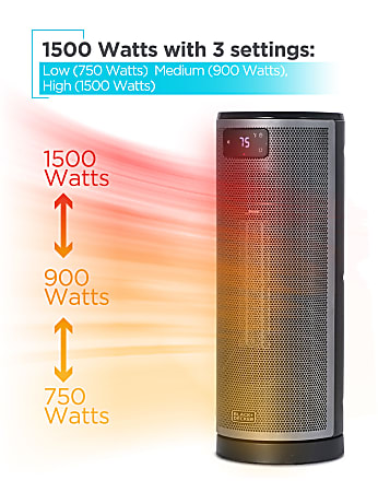 BlackDecker Ceramic Oscillating 1500W Tower Heater With Remote Control ...