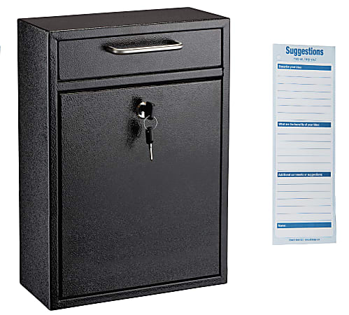 Alpine AdirOffice Large Ultimate Steel Wall Mounted Drop Box Mailbox 16 ...