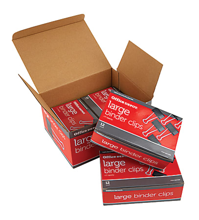 Office Depot Brand Heavy Duty Binder Clips Large 2 Wide 1 Capacity ...