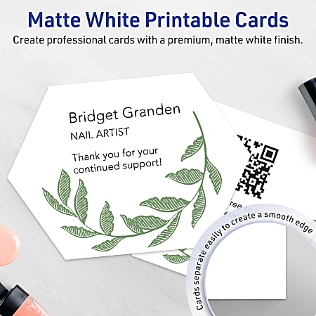 Avery Printable Flat Cards With Sure Feed Technology 5 x7 Geo Matte ...