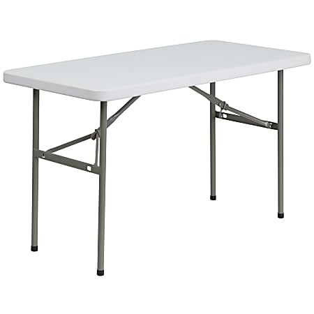Flash Furniture Plastic Folding Table 29 H x 24 W x 48 14 D Granite ...