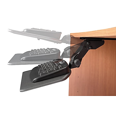 Bush Business Furniture Articulating Keyboard Tray Galaxy Black ...