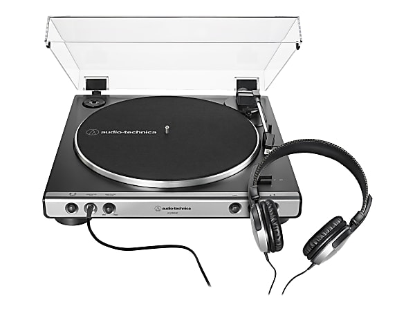 Audio Technica AT LP60XHP Turntable black gunmetal with Audio Technica ...