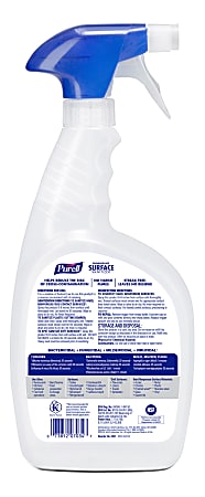 Purell Foodservice Surface Sanitizer Spray Unscented 32 Oz Bottle Case ...