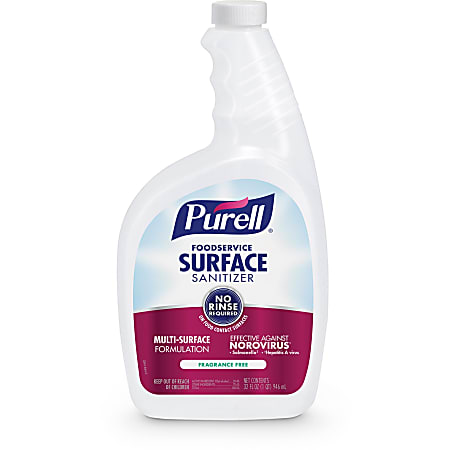 Purell Foodservice Surface Sanitizer Spray Unscented 32 Oz Bottle Case ...