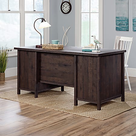 Sauder Costa 66 W Executive Computer Desk Coffee Oak - Office Depot