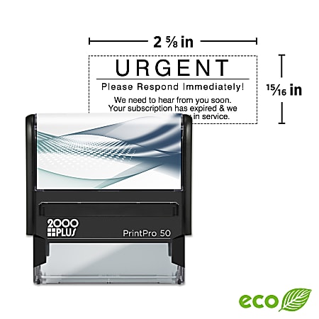 Custom 2000Plus PrintPro 50P Self Inking Stamp 1516 X 2 1116 Rectangle ...