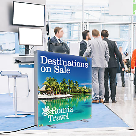 Custom Full Color Double Sided Fusion Glo Light Box Display Kit 4 W X 4 ...