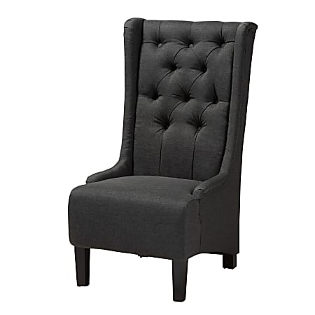 Baxton Studio 9521 Accent Chair Charcoal - Office Depot