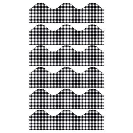Eureka Extra Wide Deco Trim Packs 37 x 3 14 Gingham Set Of 6 Packs ...