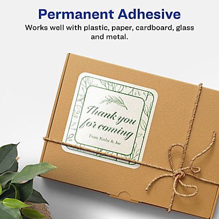 Avery Pearlized Permanent Labels With Sure Feed 94104 PIP100 Square 2 ...