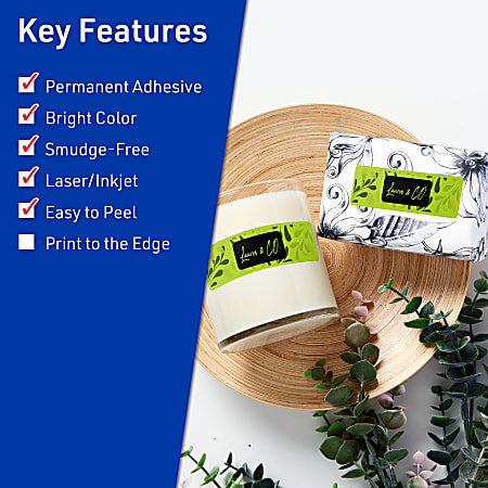 Avery Printable Labels With Sure Feed Technology 94202 BGP20 Rectangle ...