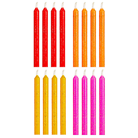Hallmark Pink and Red Glitter Birthday Candles Pack - Office Depot