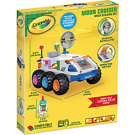 Brickcraft Crayola Moon Cruiser Brick Building Set Set Of 507 Pieces ...