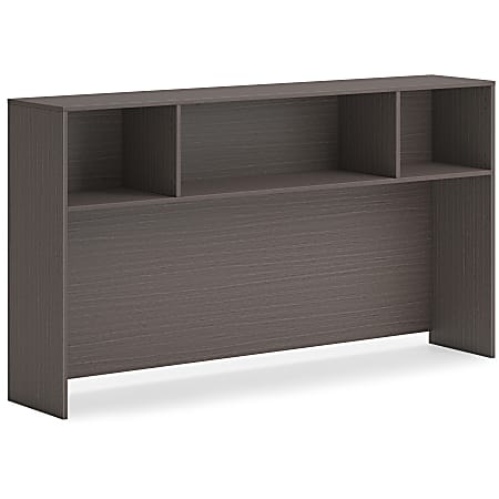 HON Mod Desk Collection 72 W Open Hutch Slate Teak - Office Depot